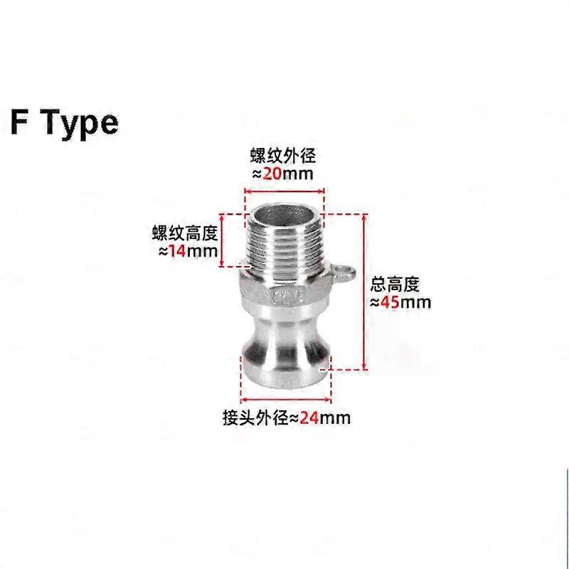 DN15 1/2 304 Stainless Steel Garden Sprinkler camlock Fitting Adapter Barb Camlock Quick ...