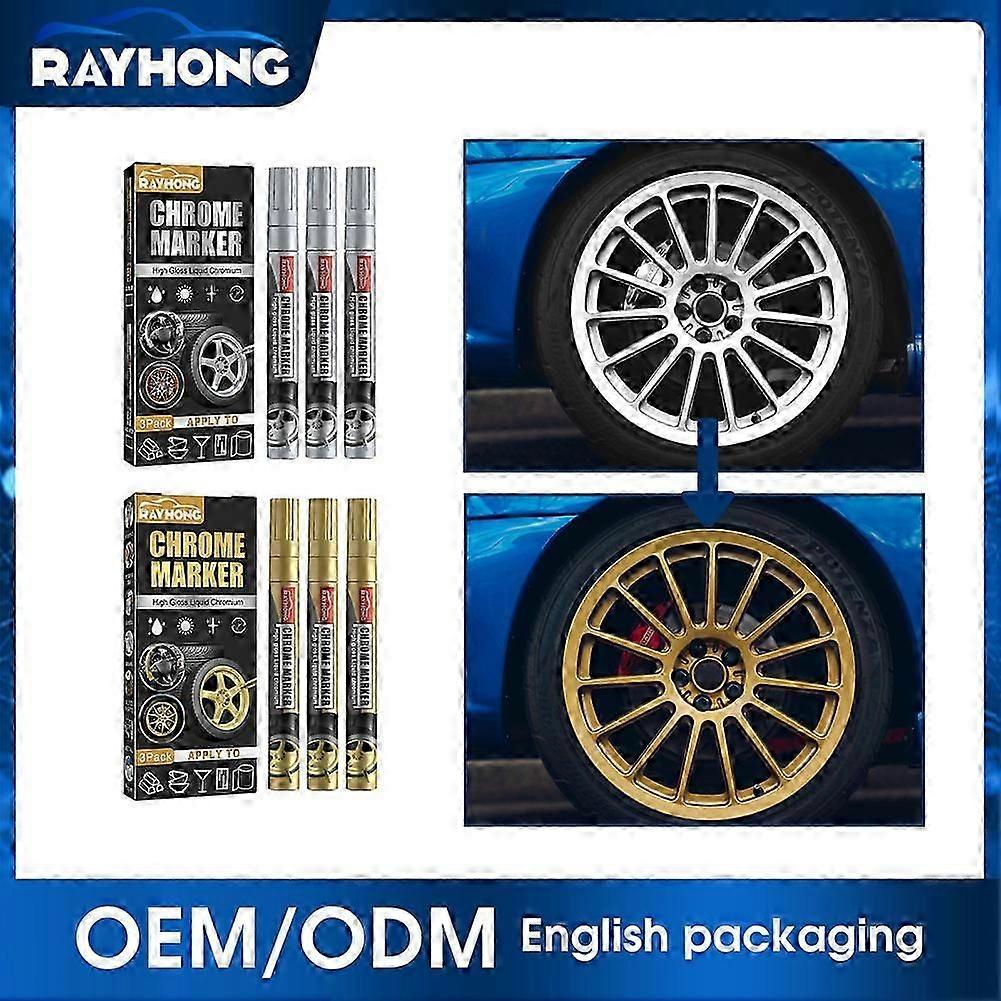 Metallic Liquid Chrome Mirror Finish Paint Pen Waterproof Art Marker ...