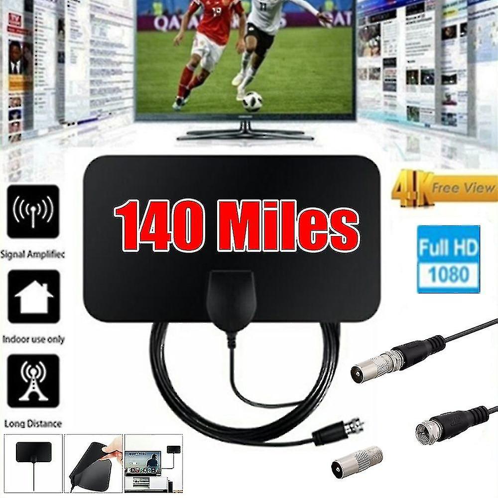 4k 25db High Gain Hd Tv Dtv Box Digital Tv Antenna 140 Miles Booster ...