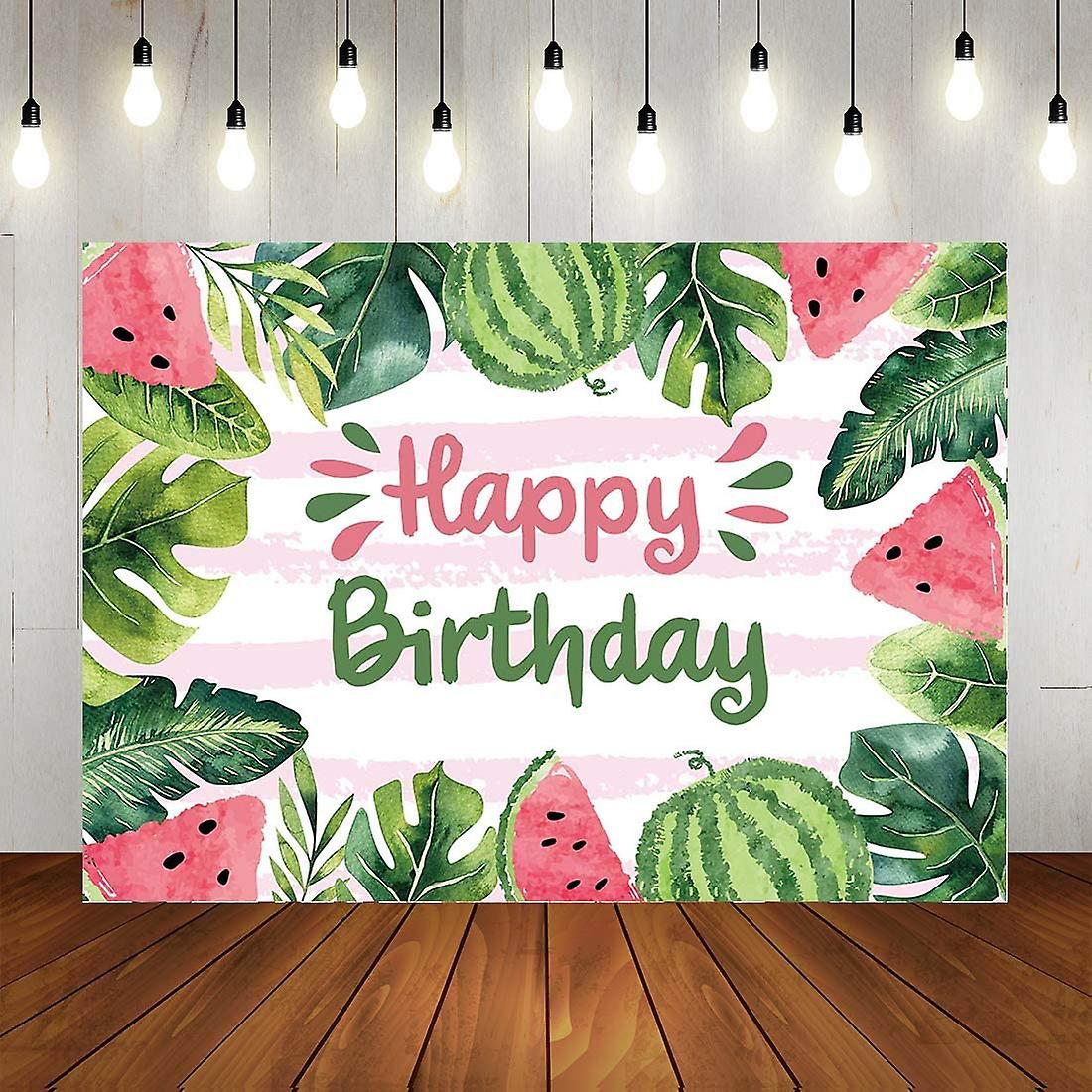 Summer Fruit Watermelon Theme Photography Backdrop Watercolor Happy ...