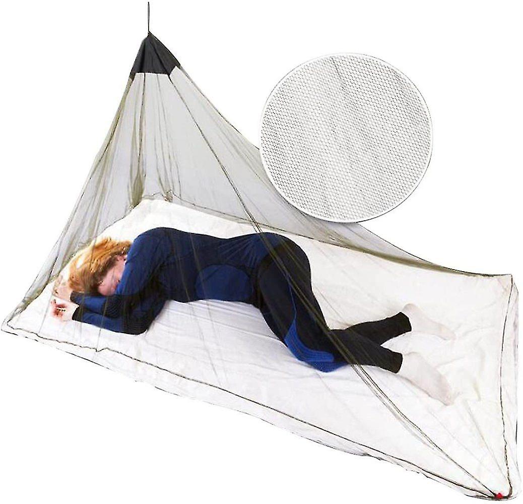 White Outdoor Polyester Triangle Small And Light Single Bed Mosquito ...