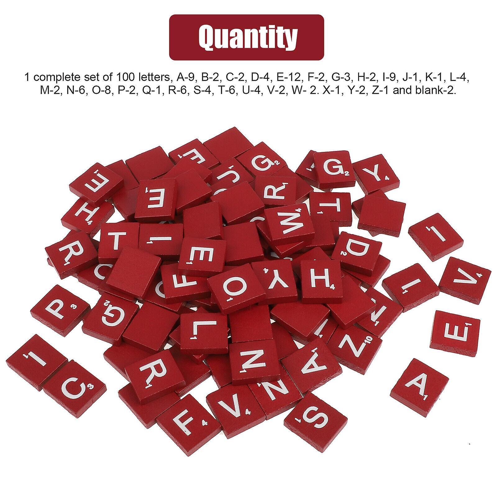 300 PCS Wood Scrabble Tiles Replacement Wooden Alphabet Pick Letters ...