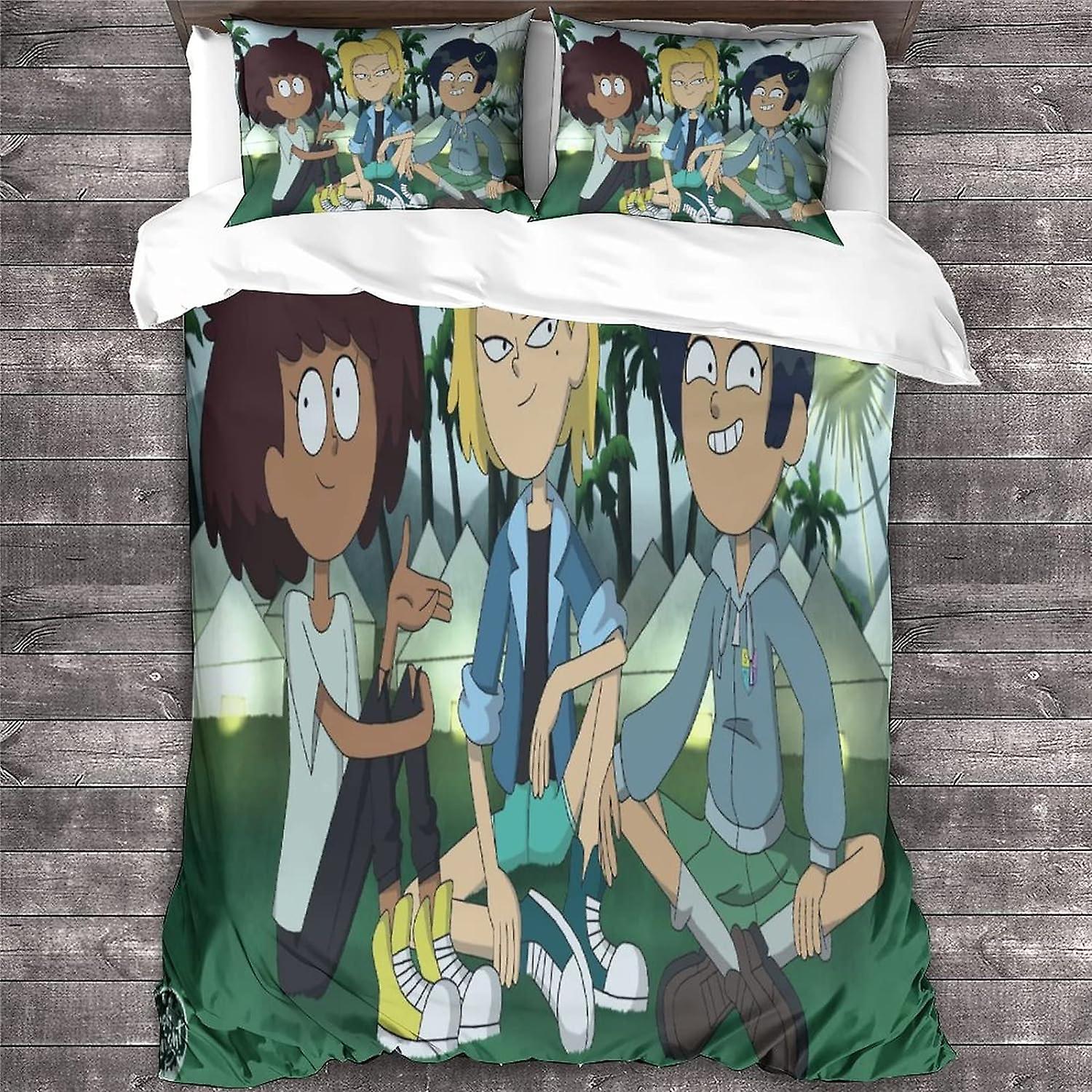 HOUKIG Amphibia Duvet Cover Set 3D Print Quilt Bedding Set 3Pcs Quilt ...