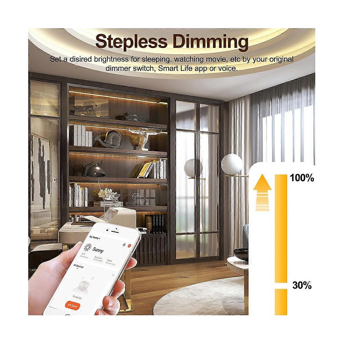 Tuya ZigBee Smart Dimmer Switch Module Supports 2 Way Control DIY Dimmable Switches 10A Work for ...