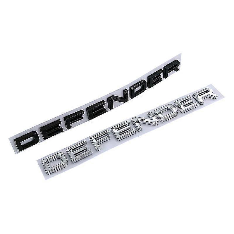 3d Abs Defender Emblem Letters Car Front Hood Rear Trunk Badge Sticker ...