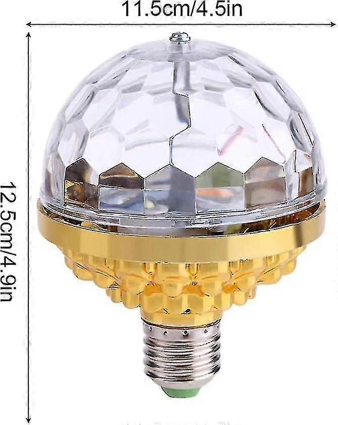 2pcs Colorful Disco Rotating Magic Ball Light Bulb, Crystal Magic Ball ...