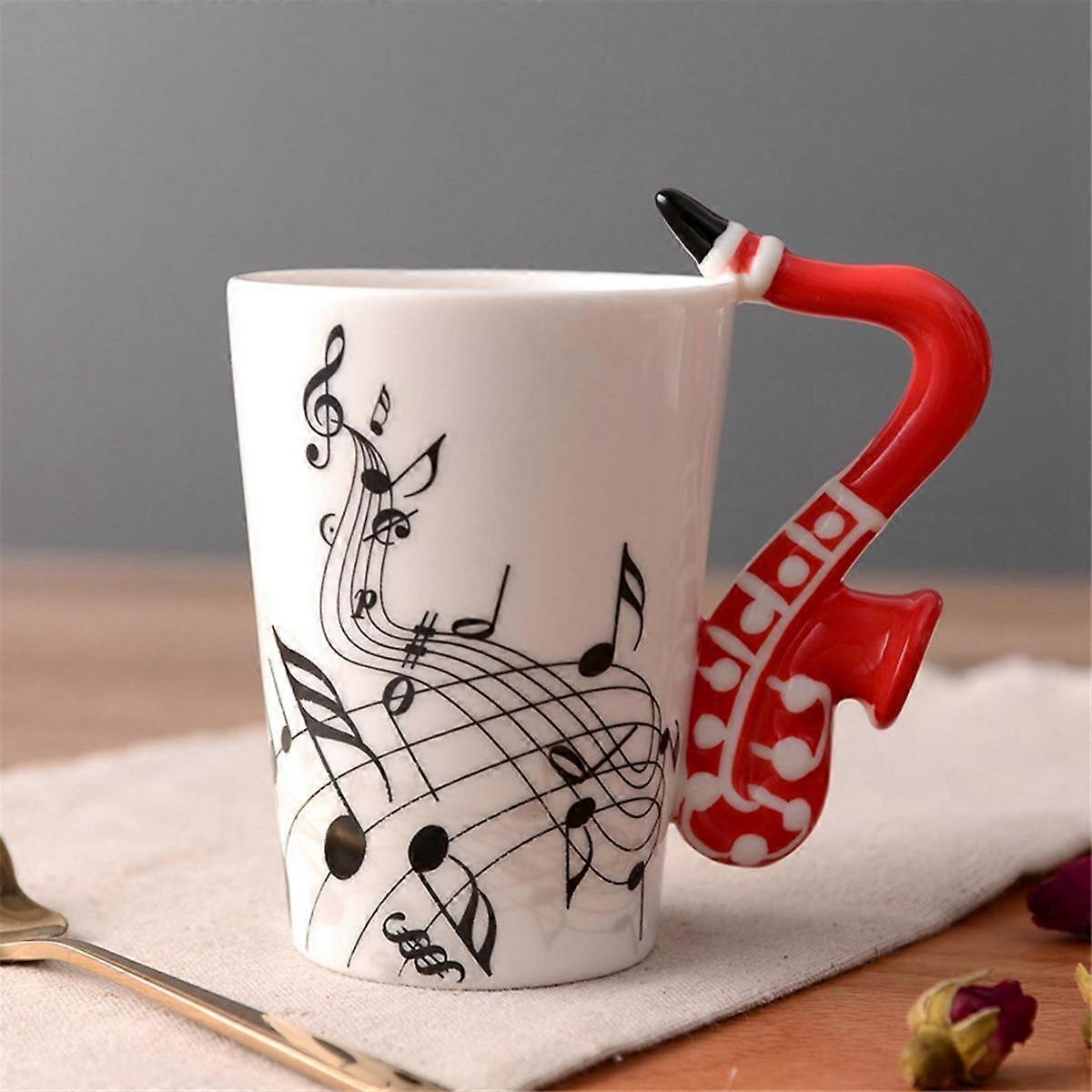 240Ml, Music Ceramic Mug Cute Coffee Tea Milk Stave Mugs and Cups with ...