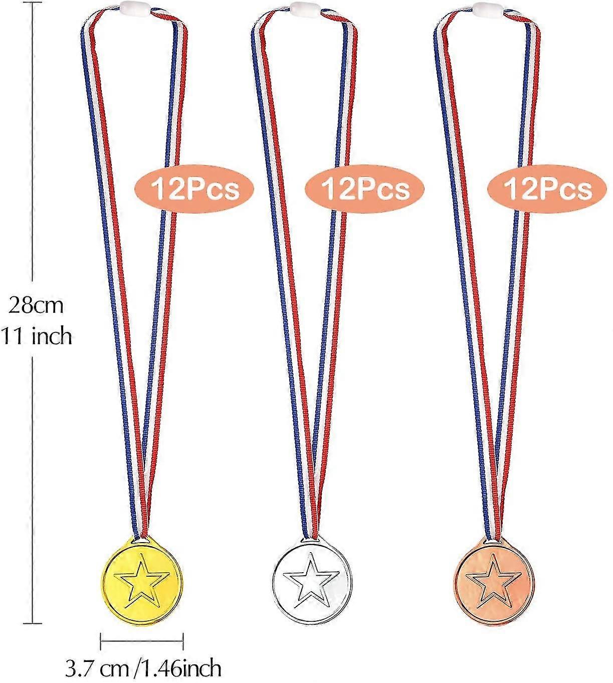 Winner Medals Kids Plastic Gold Medals Silver Medals And Bronze Medals ...