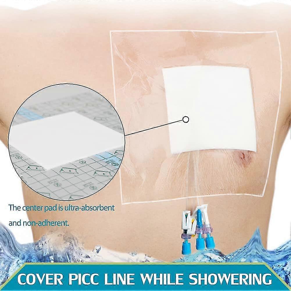 Waterproof Dialysis Catheter Shower Cover 10x12 Inch Protector With Non ...