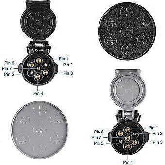 13-pin Caravan Trailer Towbar Plug Adapter To 7-pin 12n And 12s | Fruugo UK