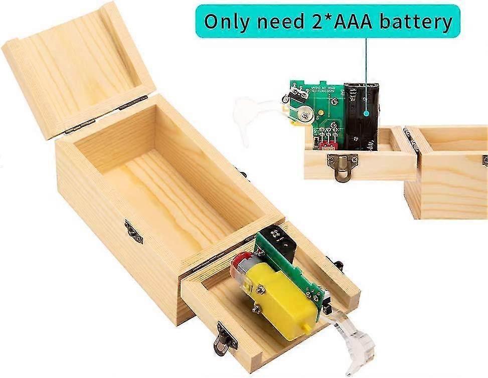 Useless Box Leave Me Alone Machine Fully Assembled In Real Woodlog Color) | Fruugo UK