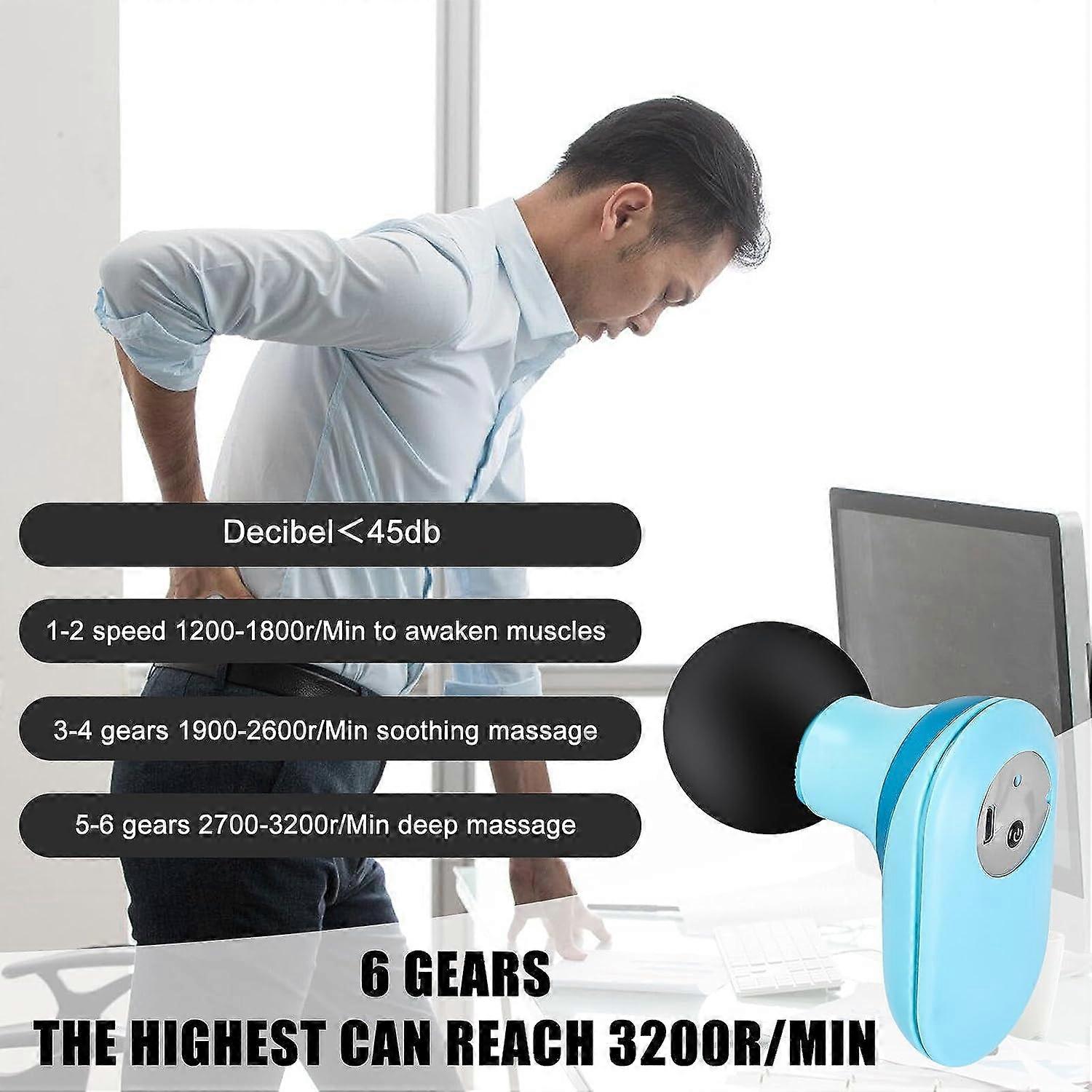 Massage Gun: Massage Gun Mini Massager with 6 Speeds Massage Gun ...