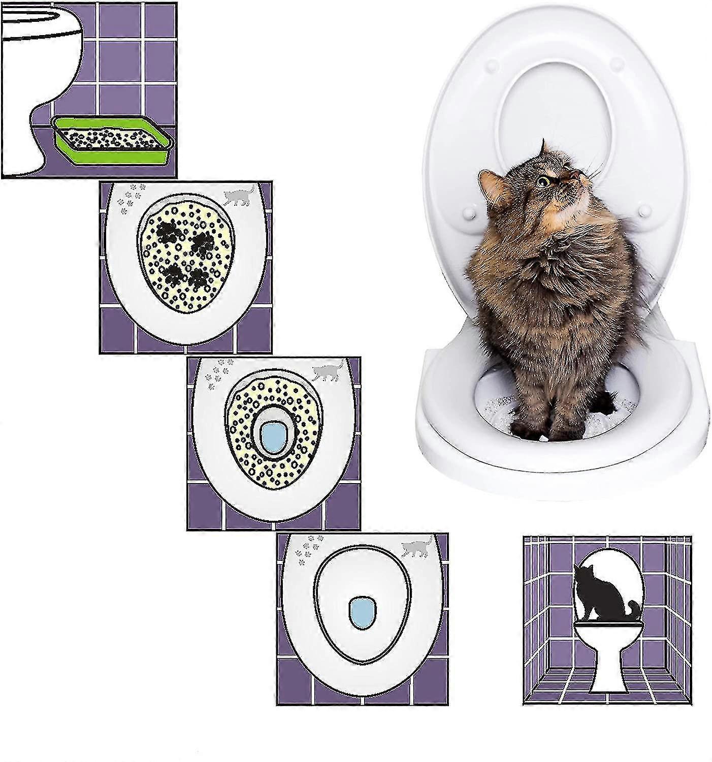 Cat Training Kit: Teach Your Cat To Use The Toilet In 5 Easy Steps ...