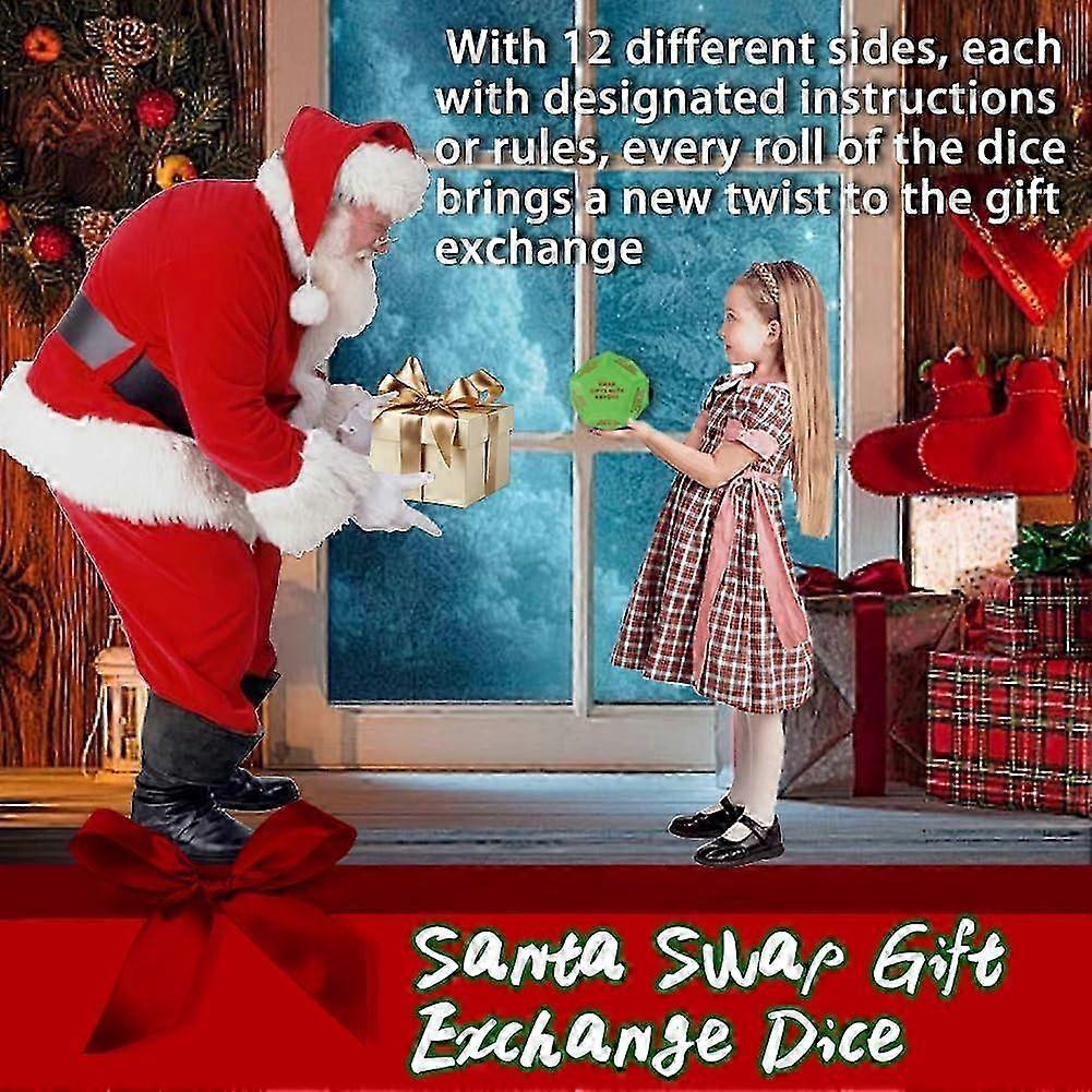 Santa Swap Gift Exchange Dice, 2025 New Christmas Exchange Dice Game ...