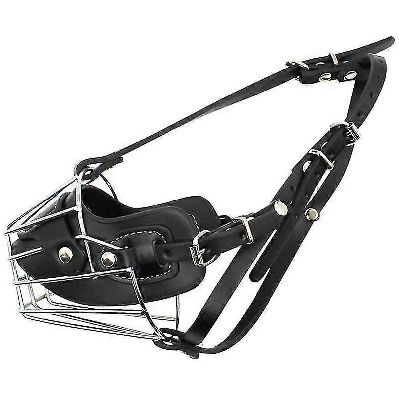 Super Metal Muzzle Dog Muzzles Leather Muzzle For Large Dogs | Fruugo UK