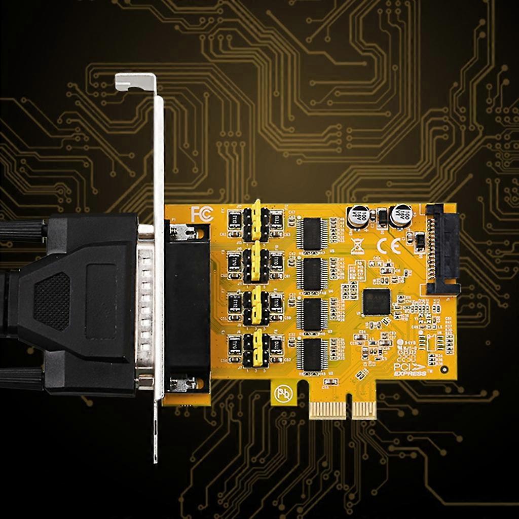 Pcie To 2/4 Port RS232 DB-9 DB9 Serial Port Controller PCIE Controller ...