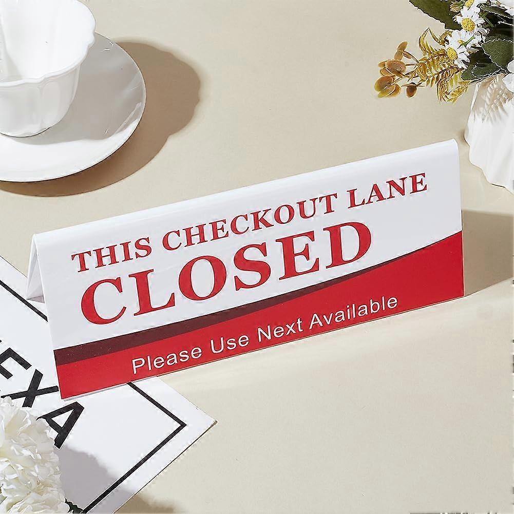4Pcs Checkout Closed Desk Sign 9.8x3x3.9inch Retail Counter Table Top ...