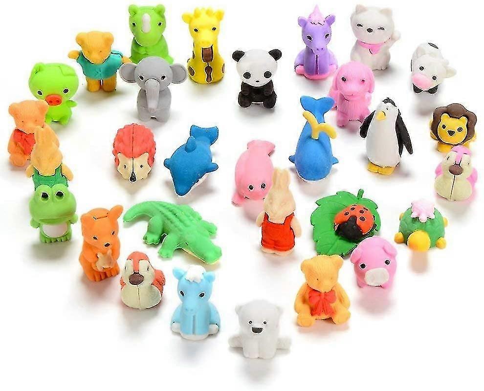 30 Pcs Animal Erasers For Kids,animal Erasers For Kids Schools ...