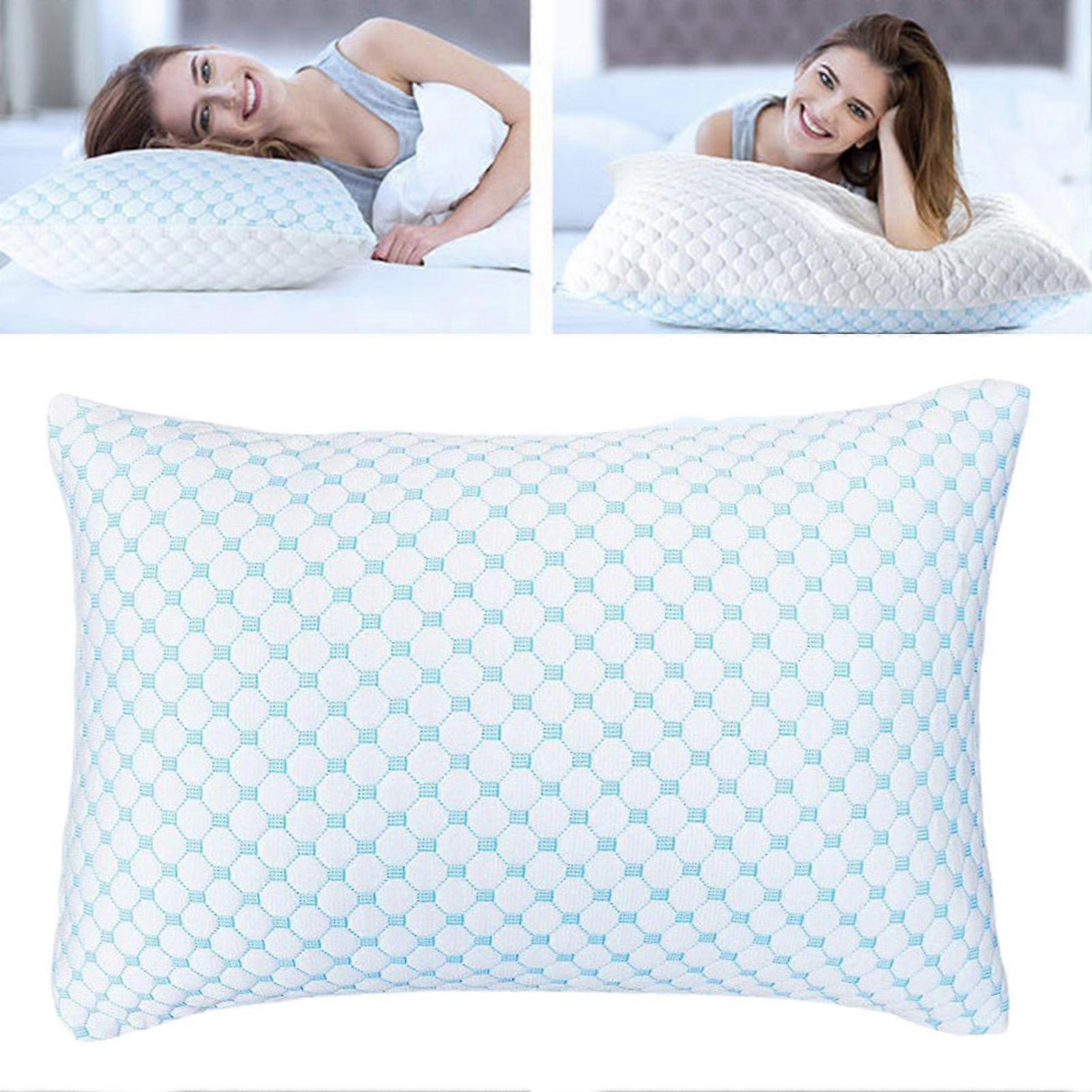 Shredded Sponge Pillow Cooling Feeling Slow Rebound Elastic Neck Pain ...