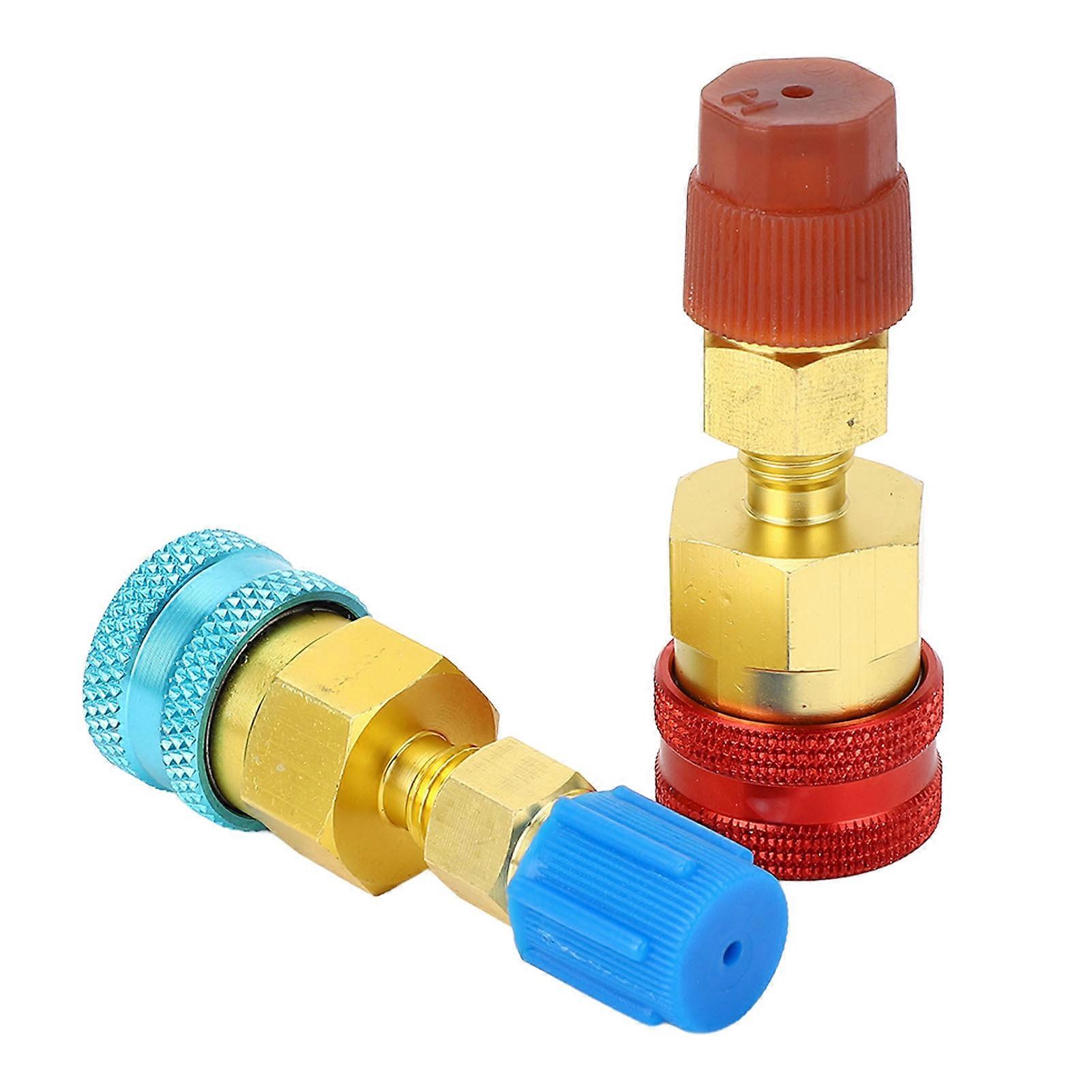 R1234yf Quick Couplers Kit Brass R1234YF to R134A Quick Coupler Adapter ...