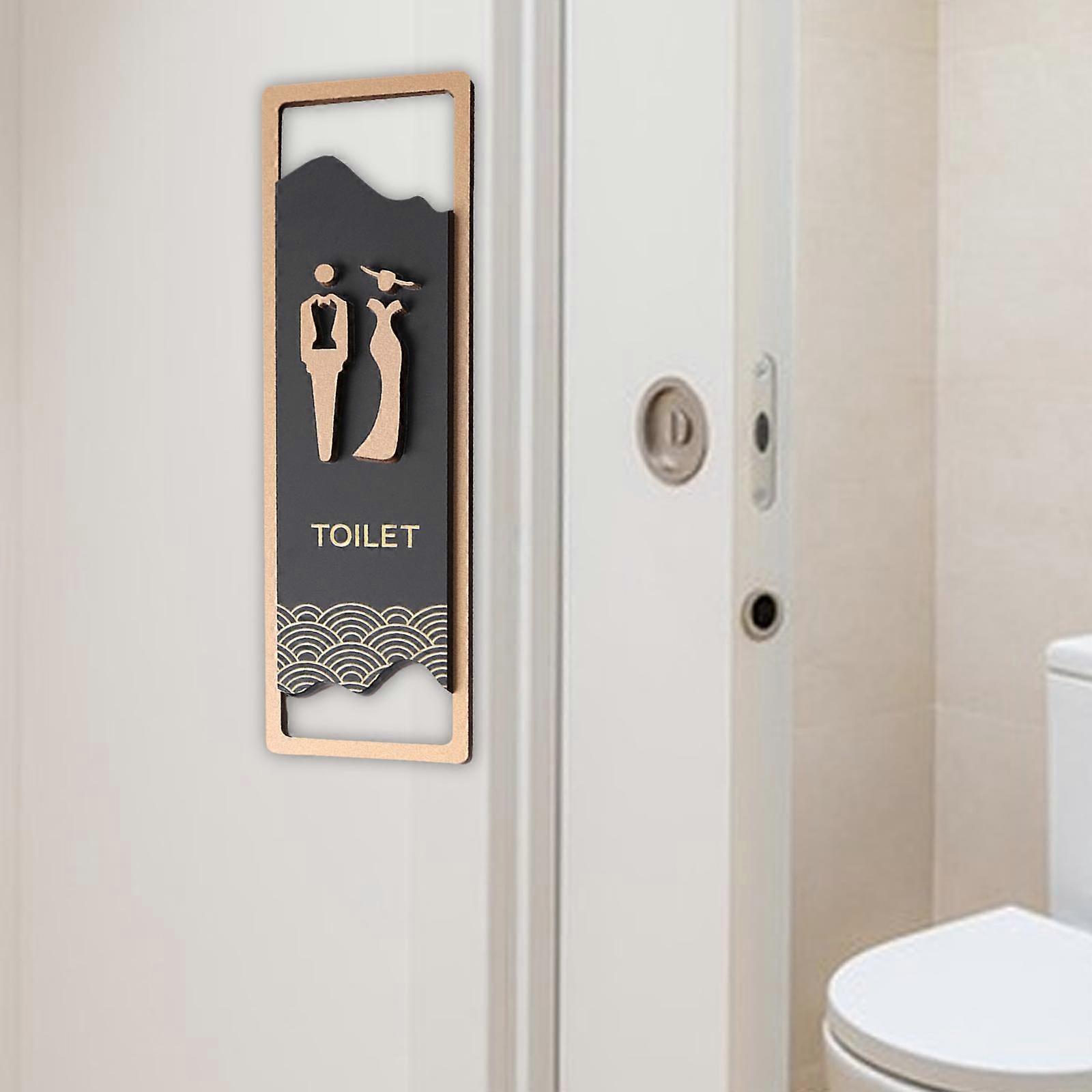 Bathroom Sign Bathroom Signage Graphical Symbols Self Sticky Toilet ...