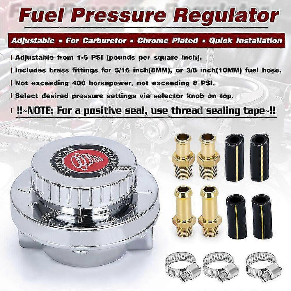 Universal Manual Adjustable Fuel Pressure Regulator Kit for Carburetor Engine UK | Fruugo UK
