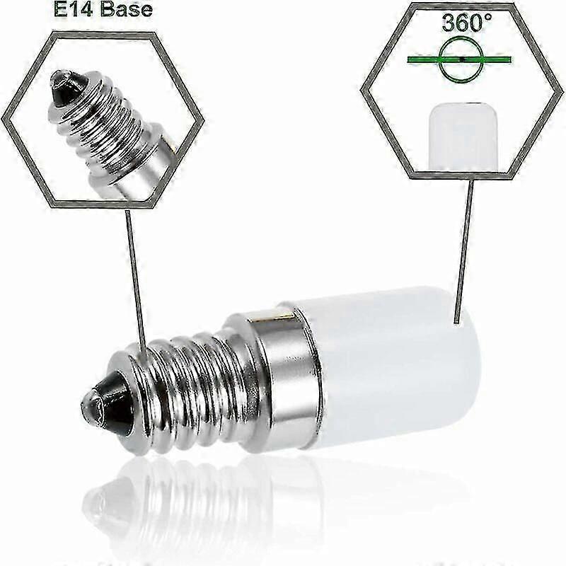 24V E14 6500K cold white light 2 pieces bulbs refrigerator lights ...