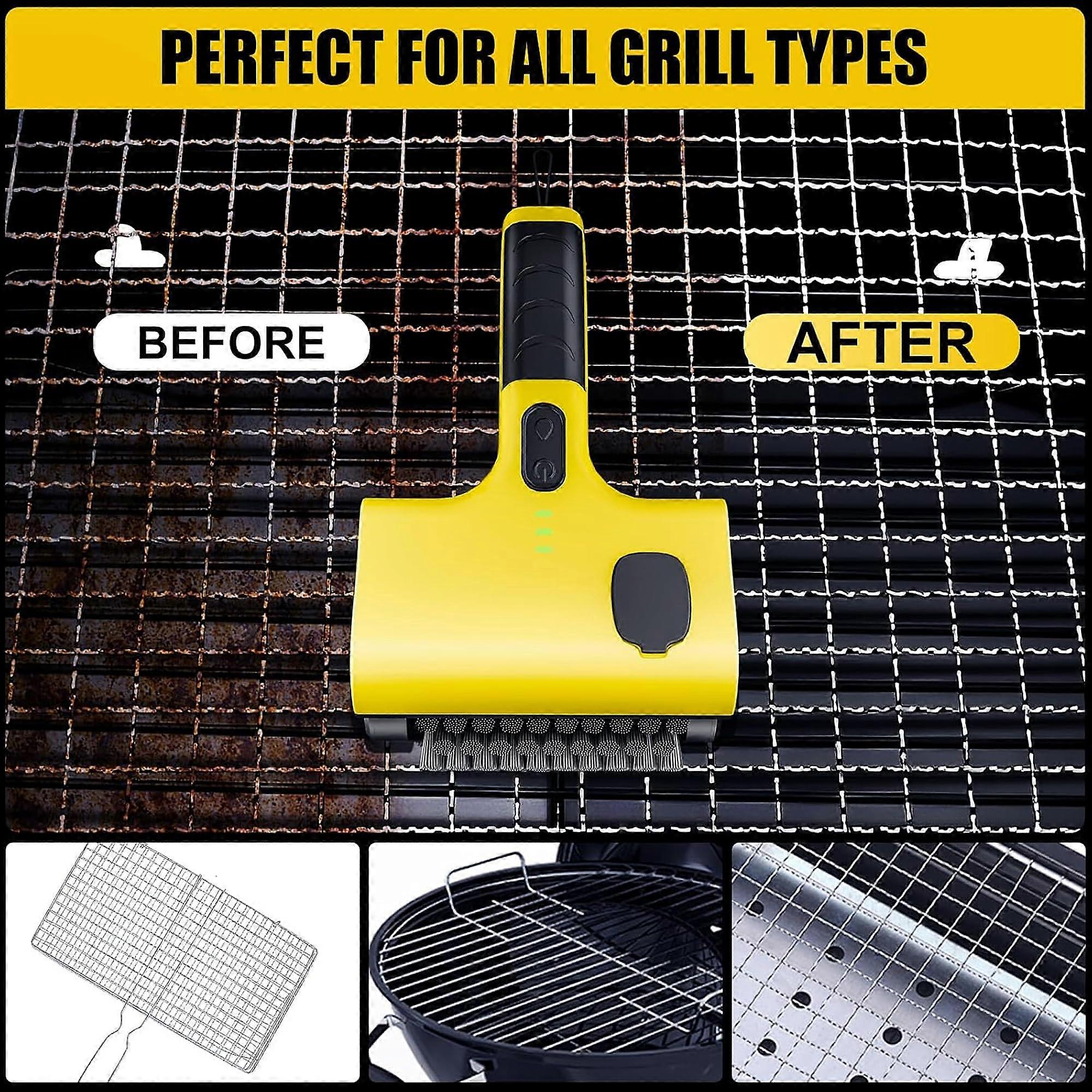 Sakerplus Electric Grill Cleaner, Bristle Free Grill Scrubber ...