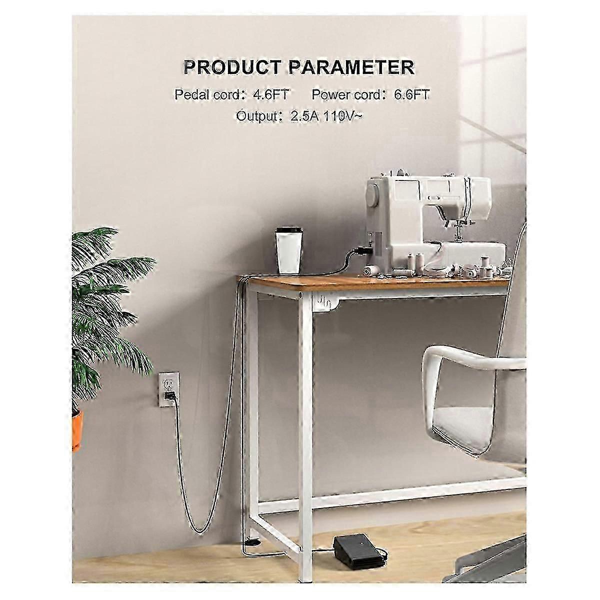 Sewing Machine Foot Pedal Power Cord Replacement for Singer, D Shape ...