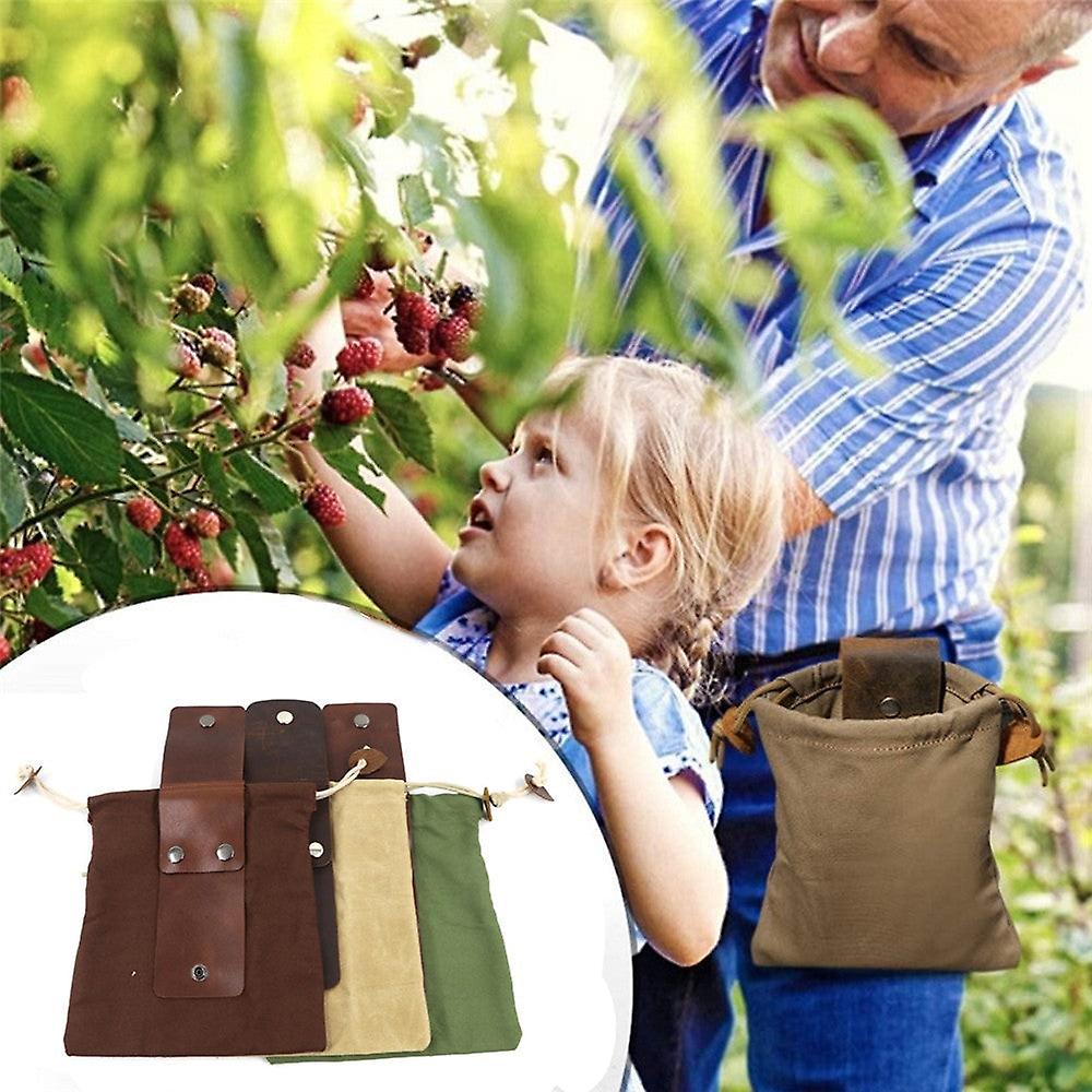 Portable outdoor foraging bag fruit picking pouch collapsible berry ...