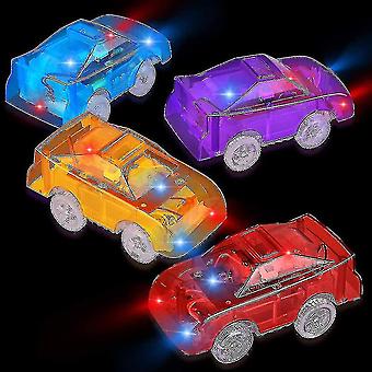 4 Pack Replacement Track Cars Light Up Toy Racing Cars With 5 Led ...