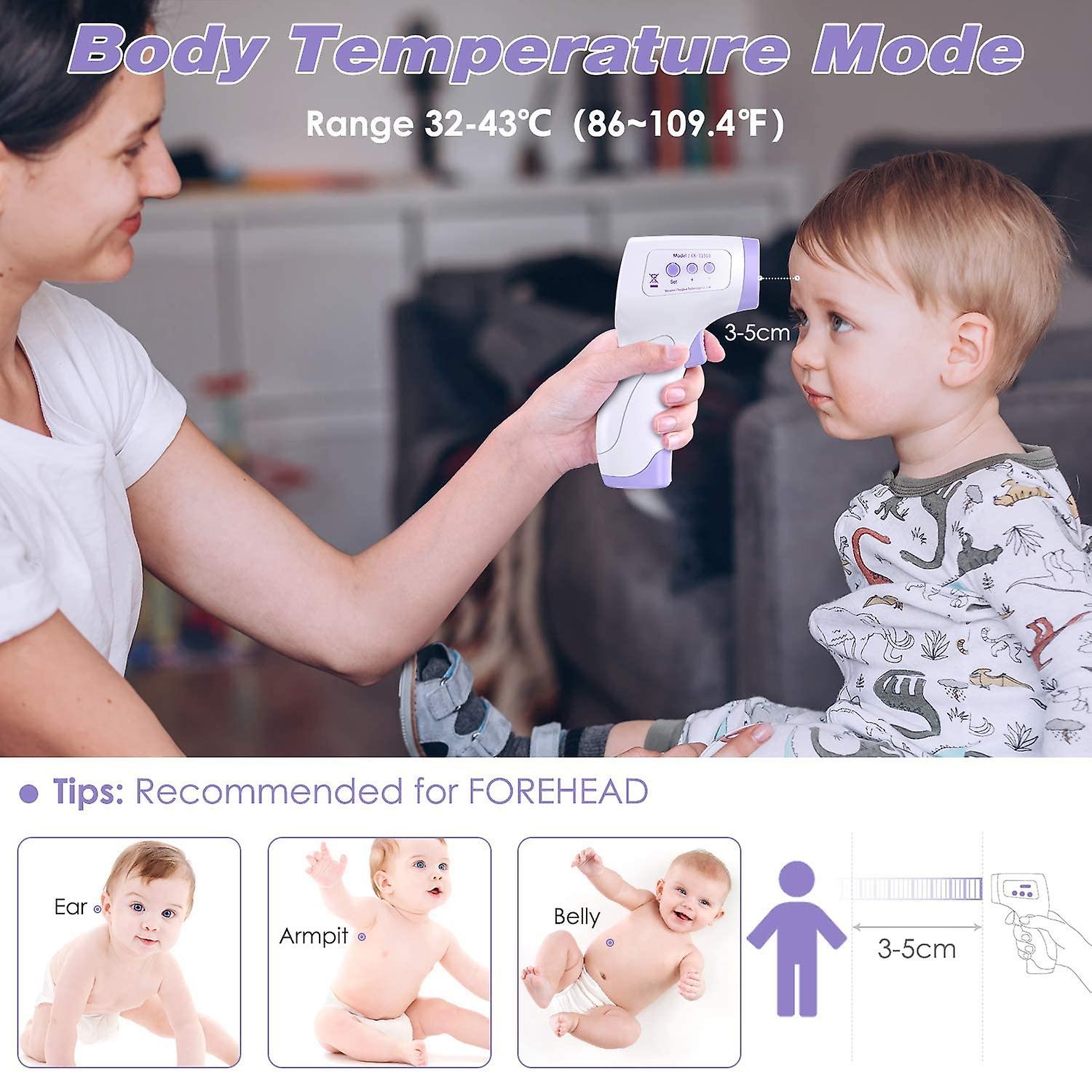 Forehead Thermometer For Adults, Non-contact Infrared Thermometer For ...