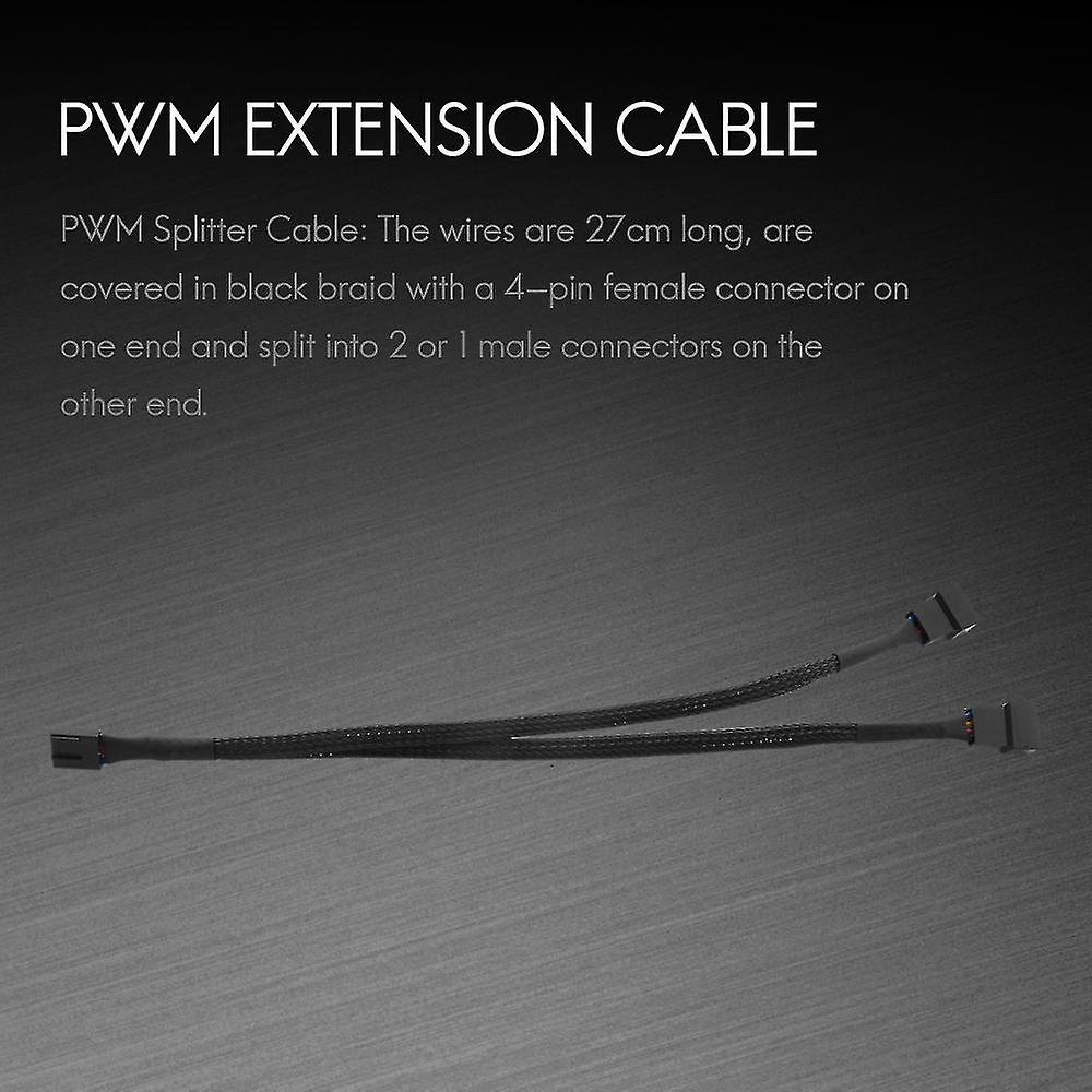 6 Pieces Pwm Extension Cable, 4 Pin Pwm Fan Extension Cable, Pwm Fan Y ...