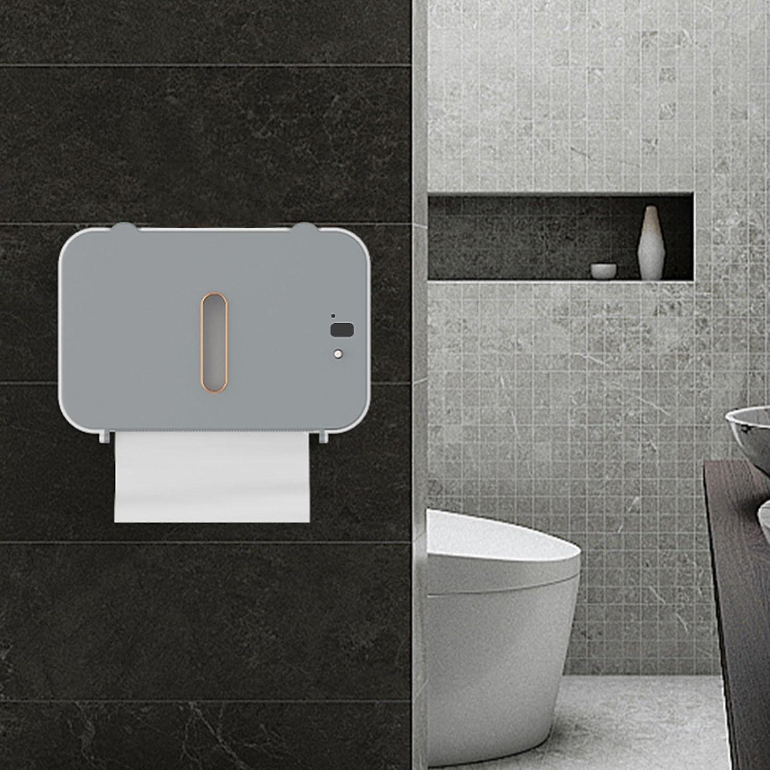 Induction Toilet Paper Holder with Waterproof Lid - Tissue Box Cover ...