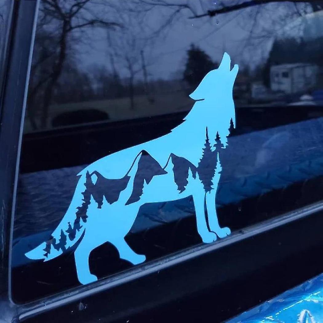 Wolf Car Sticker Animal And Trees Design Die Cut Decal Outdoor Style ...