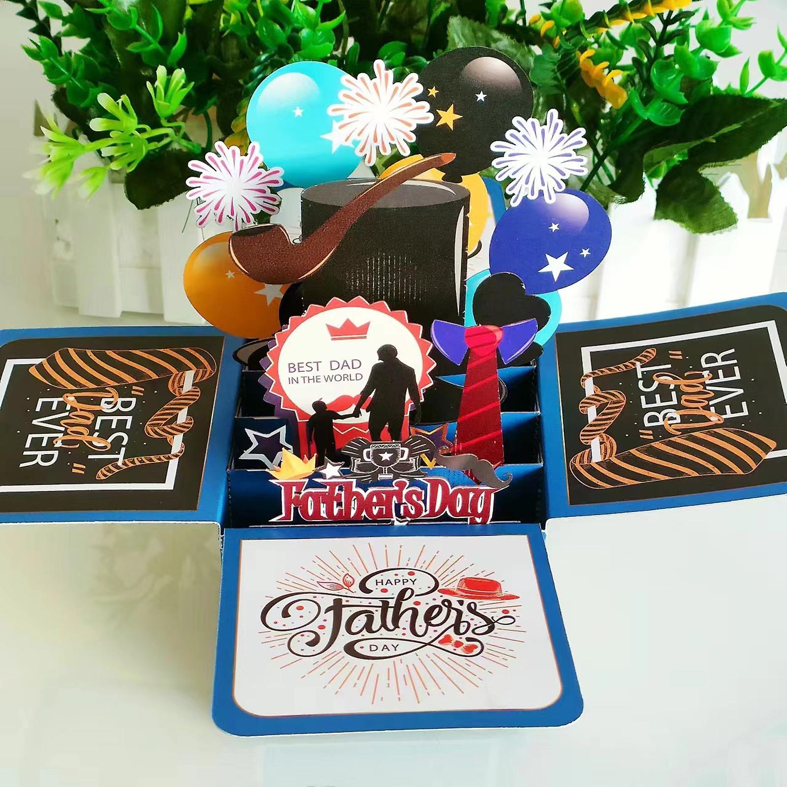 3D Father's Day Popup Card Gift Card Boxed Includes Envelope and Note ...