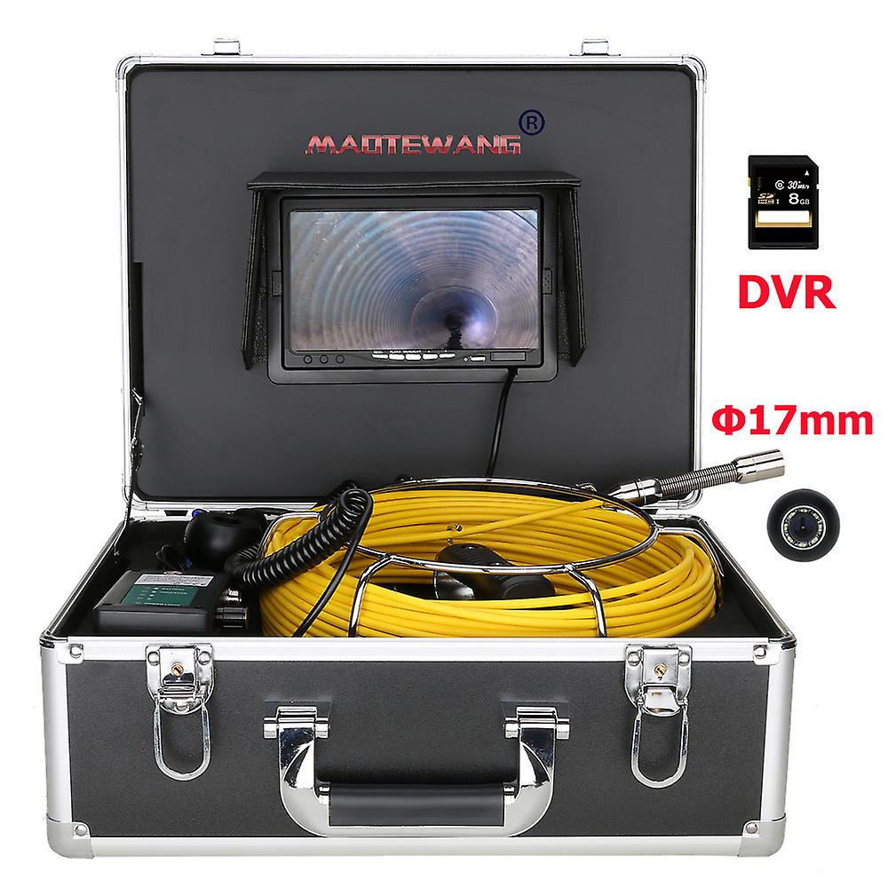 7 Inch Borescope Pipe Inspection with 8GB SD Card IP68 Drain Industrial ...