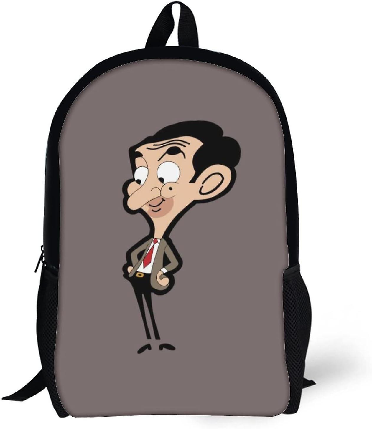 Mr Bean Backpack School Bags For Girls Boys Anime Characters Backpack ...
