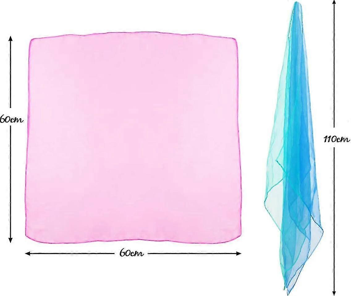 Scarves 16 pieces colorful square juggling scarves, kindergarten ...