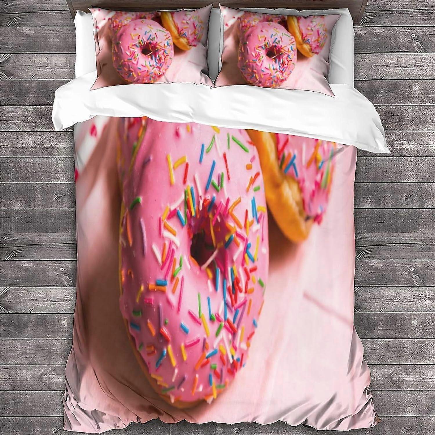 Donuts D Duvet Cover D Print Pattern Colorful Bedding Sets, Bedding Set ...