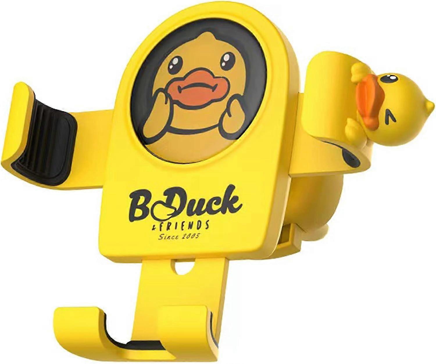 Cute Yellow Duck Air Vent Car Mount, Auto Lock, Gravity Phone Holder ...
