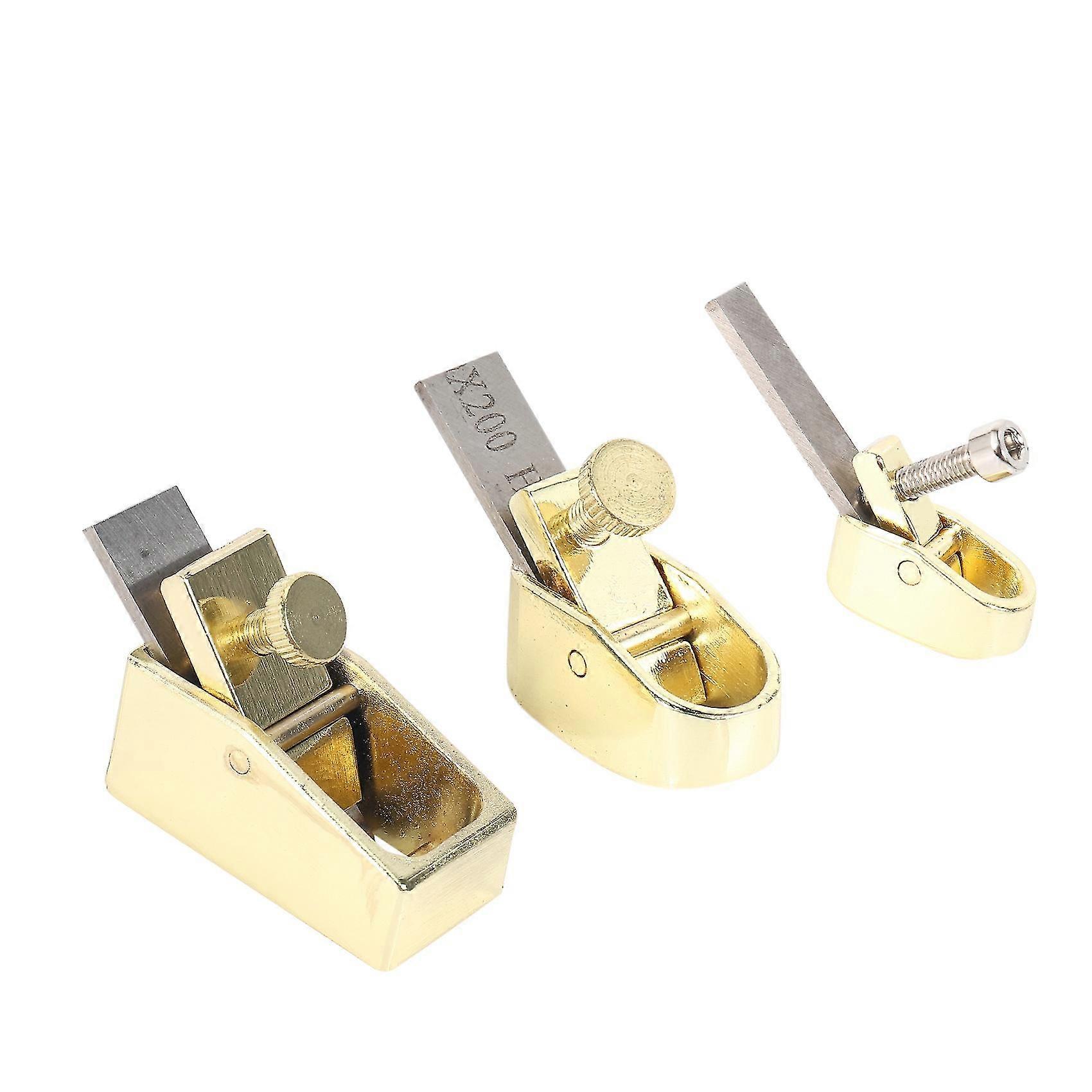 5 Piece Woodworking Plane Cutter Set Curved Metal Copper Luthier Tool ...