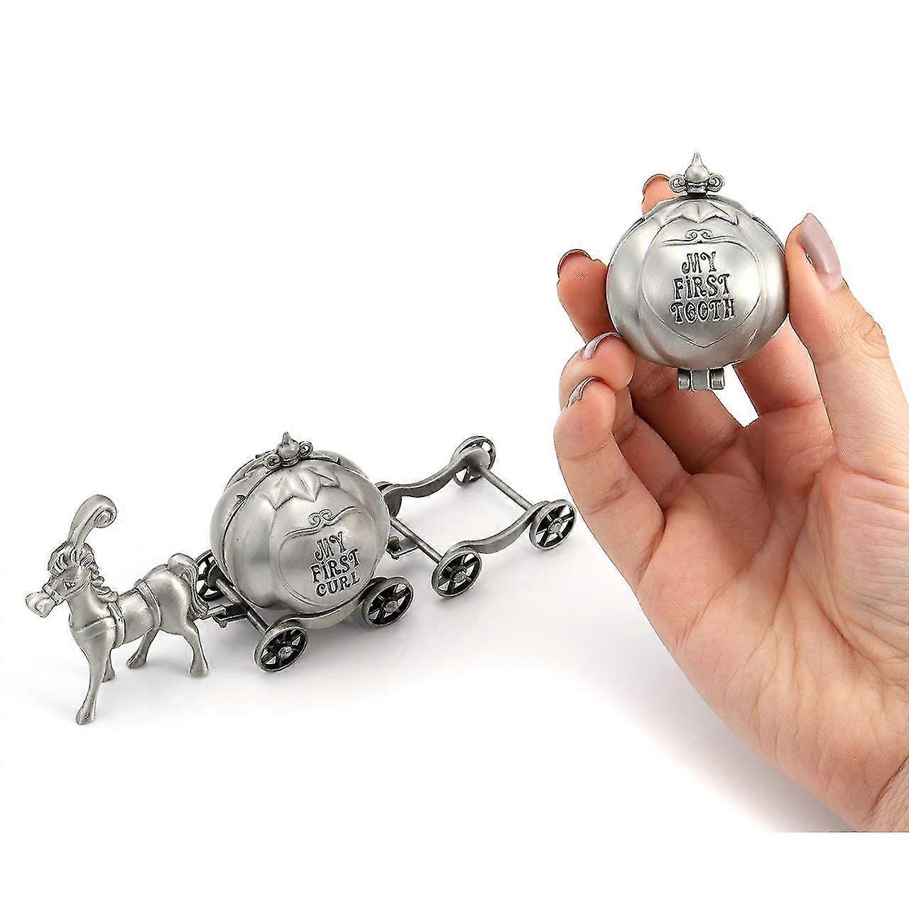 Silver Tooth Holder, My First Tooth And Curl Keepsake Box Set, Baby ...