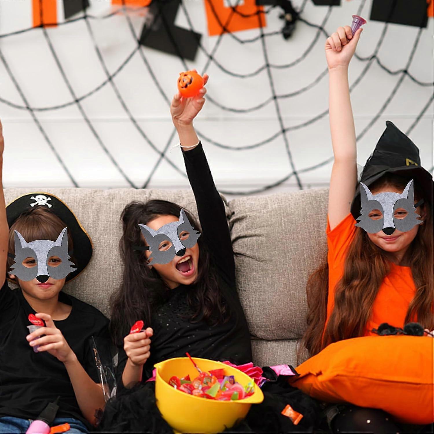 Wolf Felt Half Animal Masquerade Masks, Wolf Costume Masks, Wolf Masks ...