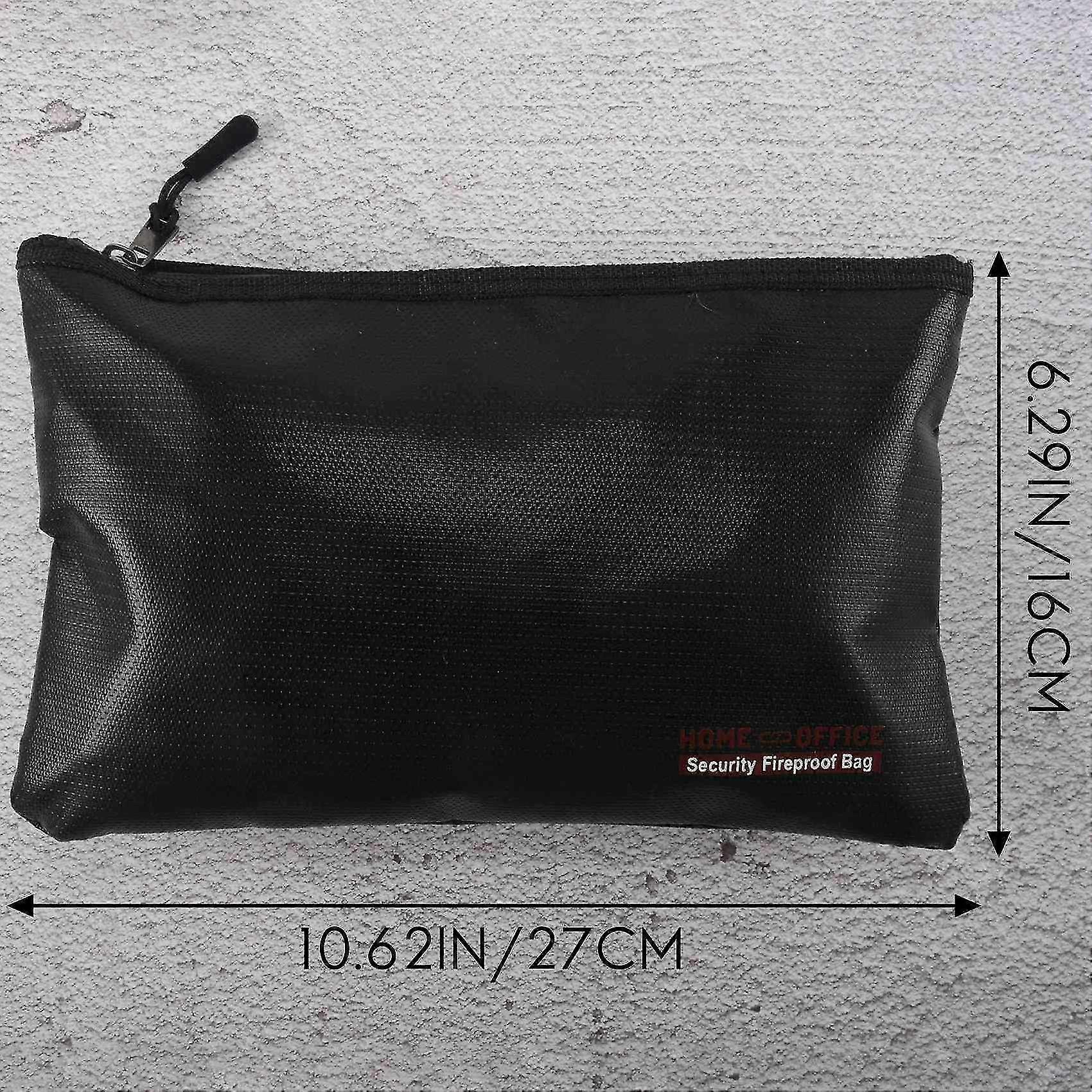 Fireproof Money Safe Document Bag. Non-itchy Silicone Coated Fire ...