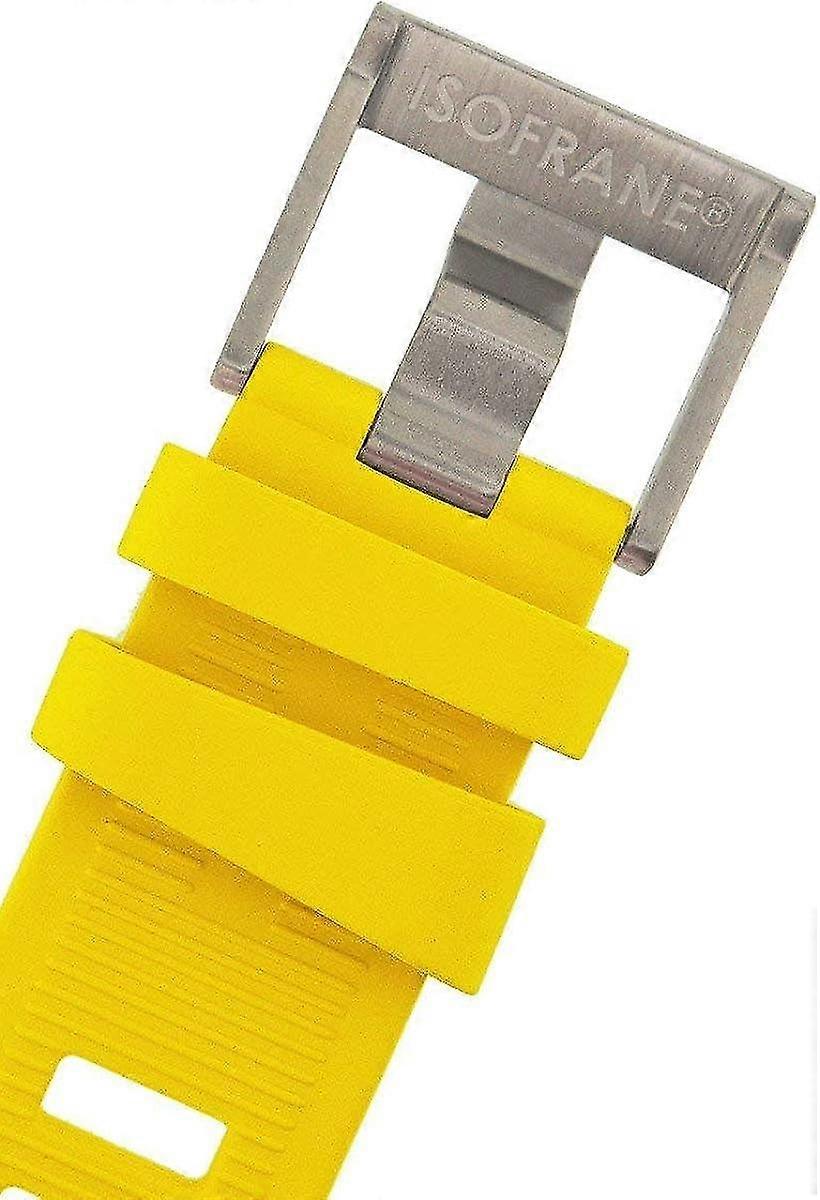 Isofrane Rubber Watch Strap For Sports And Dive Watches (20mm, Yellow ...