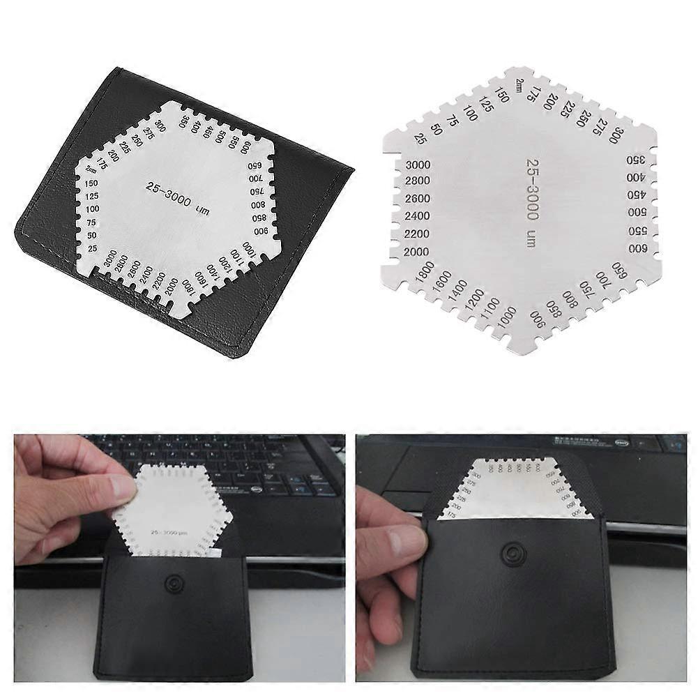 Stainless Steel Hexagonal High Precision Wet Film Thickness Gauge 25 ...