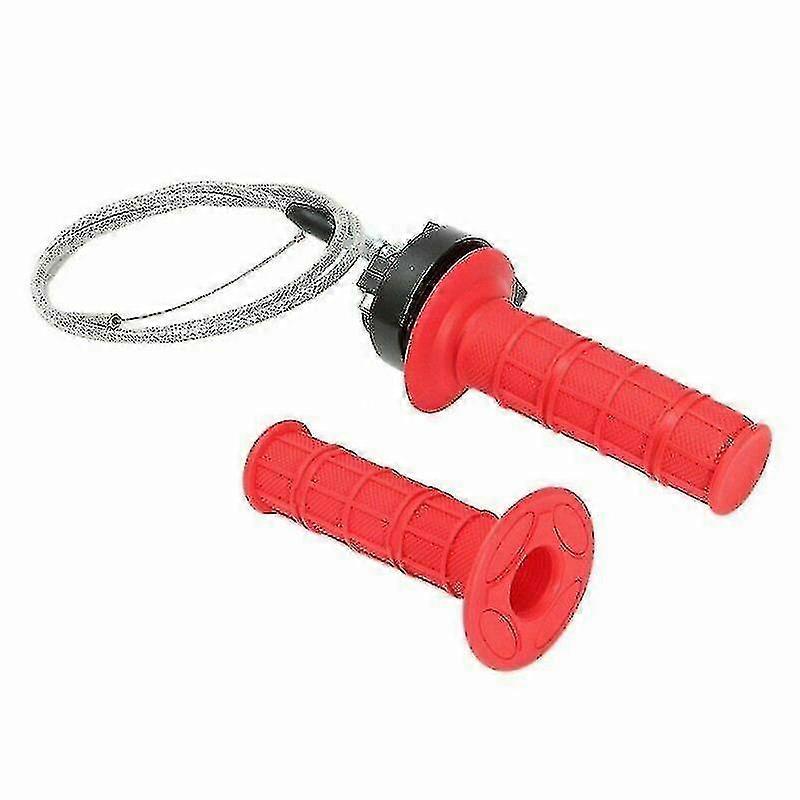Red Pit Dirt Bike Quick Action Throttle Grip Twist + Cable 125cc 140cc ...