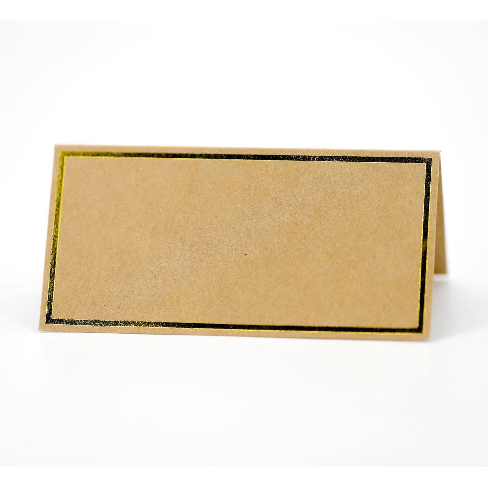50Pcs Place Cards Small Tent Cards with Gold Foil Border Table Name ...