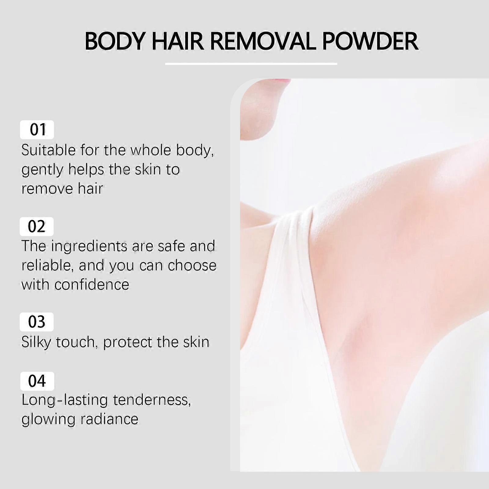 Body Hair Removal Powder, 100g Hair Removal Powder for Women & Men ...